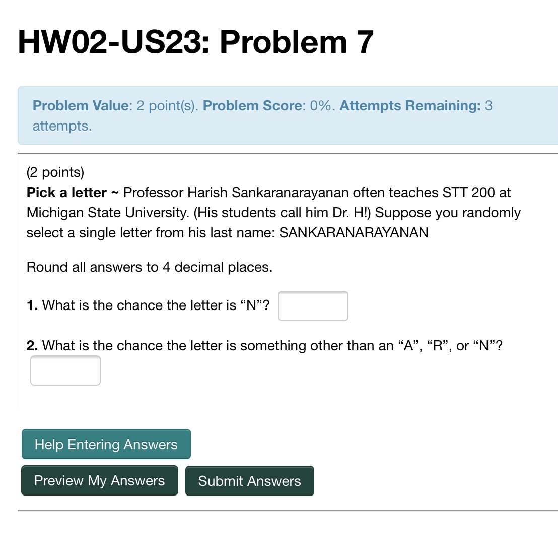 Solved HW02-US23: Problem 7 Problem Value: 2 point(s). | Chegg.com