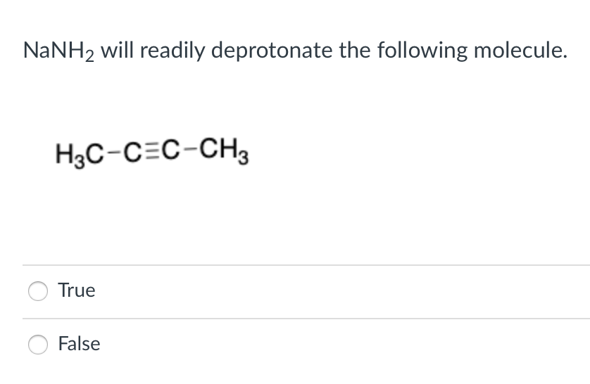 Solved NaNH2 will readily deprotonate the following | Chegg.com