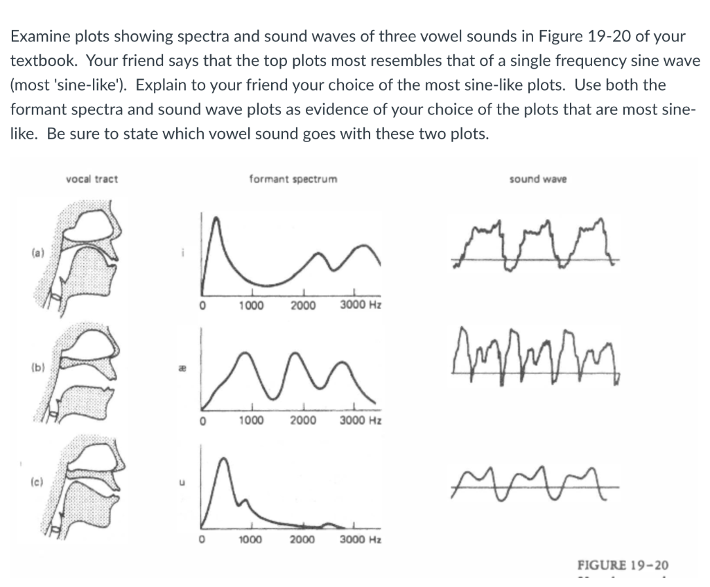 Solved Examine plots showing spectra and sound waves of | Chegg.com