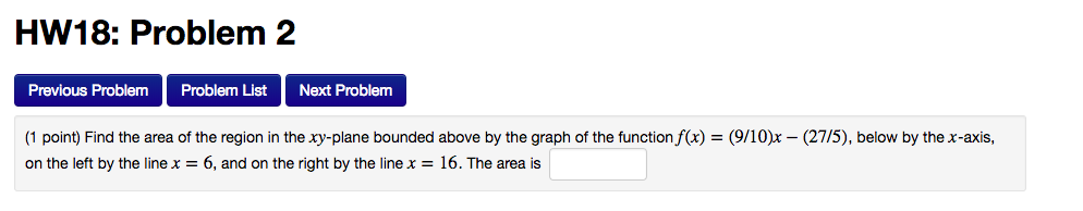 Solved HW18: Problem 2 Previous Problem Problem List Next | Chegg.com