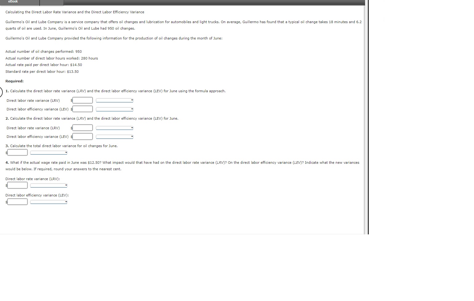 Solved Calculating the Direct Labor Rate Variance and the | Chegg.com