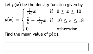 Solved Let X be the random variable with the density | Chegg.com