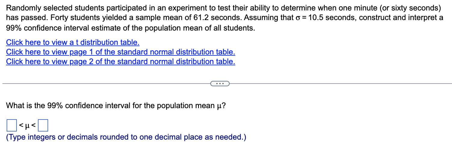 Solved Randomly selected students participated in an | Chegg.com