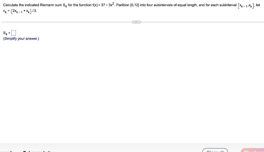 Solved Calculate the indicated Riemann sum S4 for the | Chegg.com