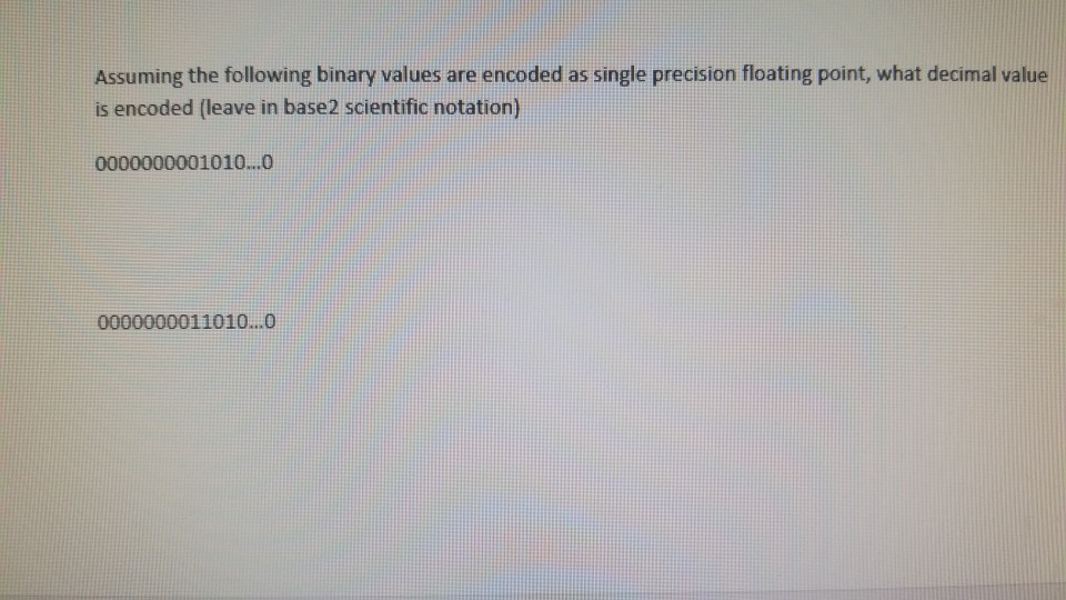 Solved Assuming the following binary values are encoded as | Chegg.com