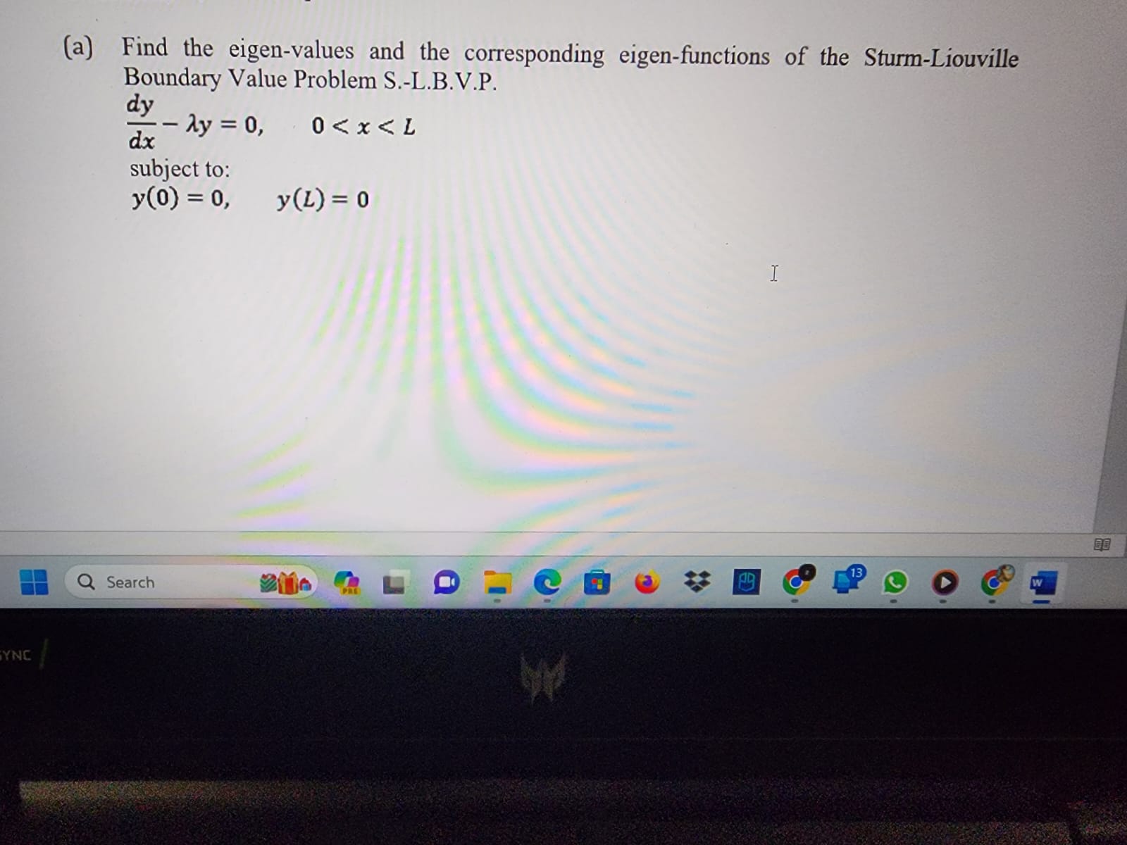 Solved (a) Find the eigen-values and the corresponding | Chegg.com