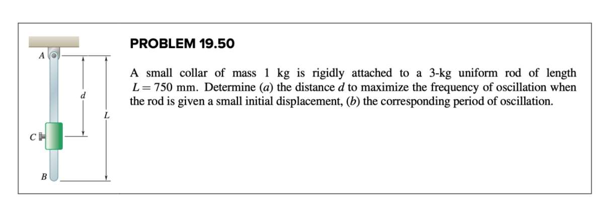 Solved A small collar of mass 1 kg is rigidly attached to a | Chegg.com