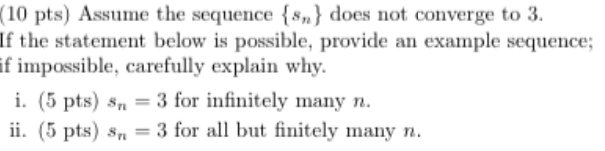 Solved Please use epsilon, N definition of sequence | Chegg.com