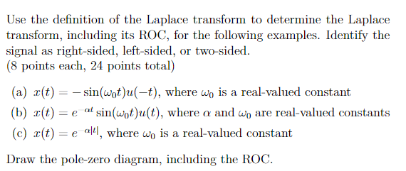 Solved Use the definition of the Laplace transform to | Chegg.com