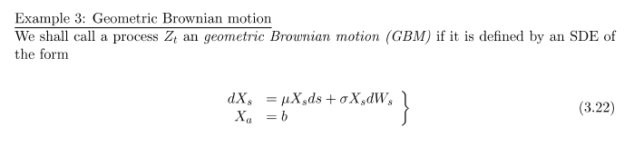 Solved Solving the geometric Brownian motionMy lecturer gave | Chegg.com