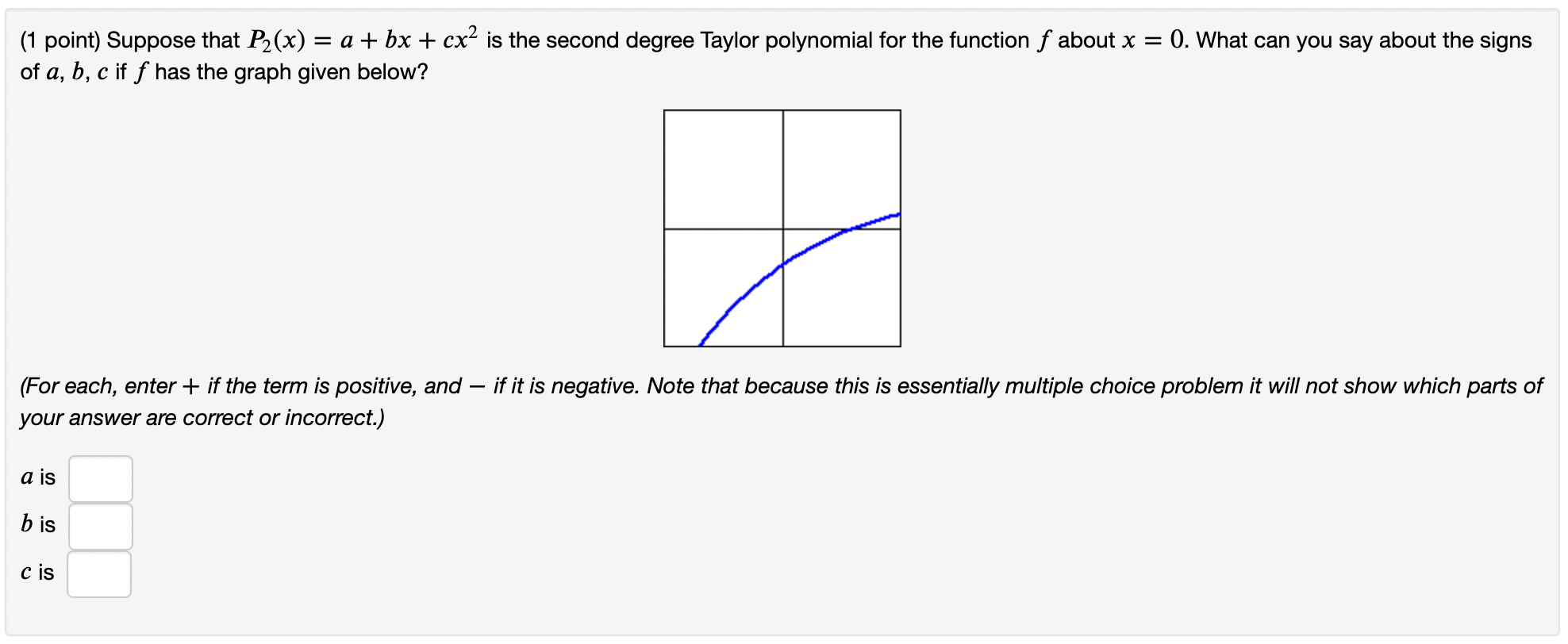 Solved (1 point) In each part, find a formula for the | Chegg.com