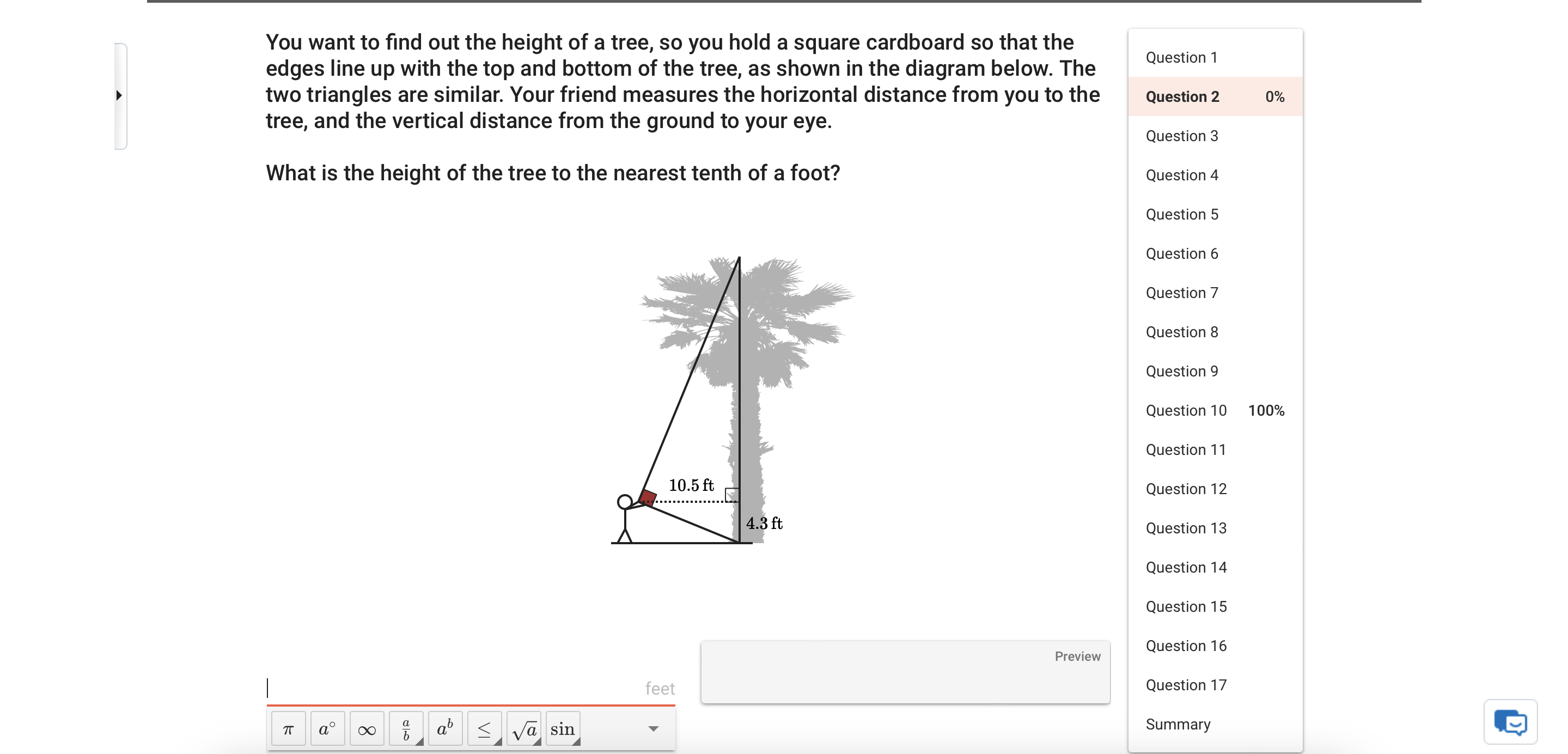 Solved You want to find out the height of a tree, so you | Chegg.com