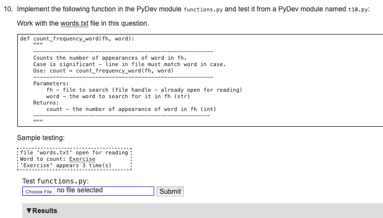 Solved 10. Implement the following function in the PyDev | Chegg.com