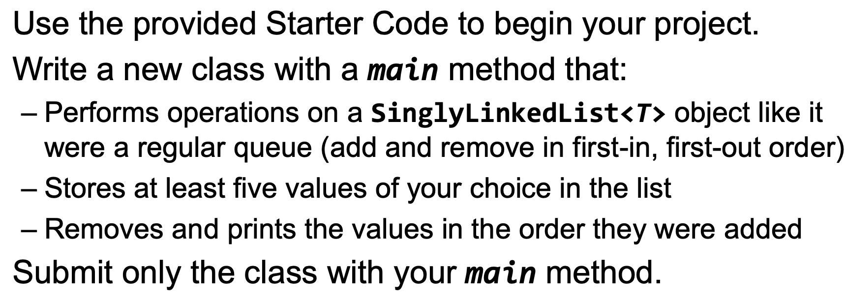Solved Use the provided Starter Code to begin your project. | Chegg.com
