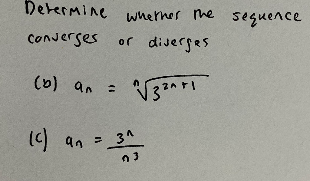 Solved Determine whether the converses or diverses sequence | Chegg.com