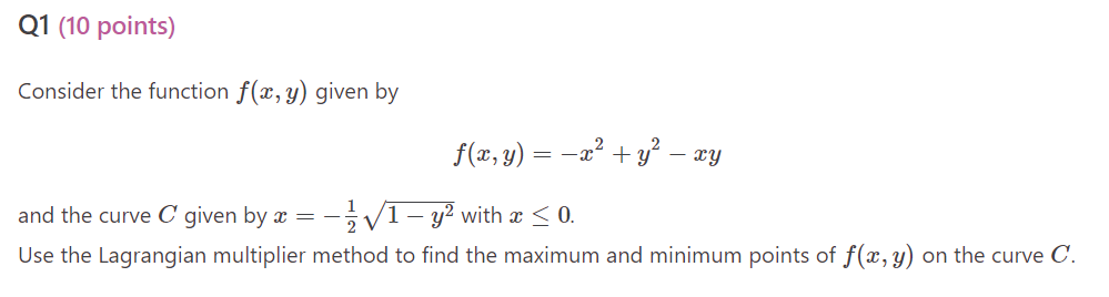 Solved Consider the function f(x,y) given by | Chegg.com