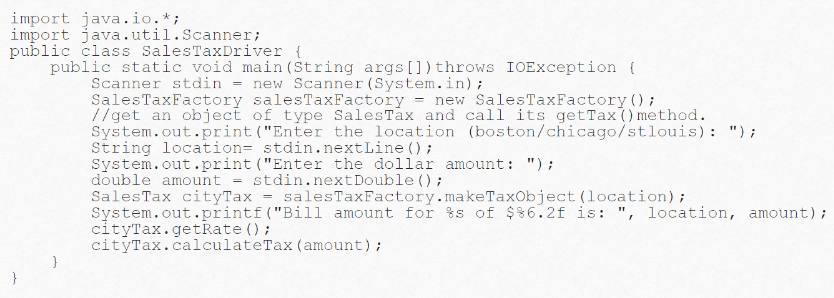 Create a Singleton Factory method pattern for the | Chegg.com