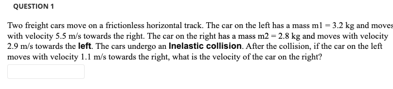 Solved Two freight cars move on a frictionless horizontal | Chegg.com