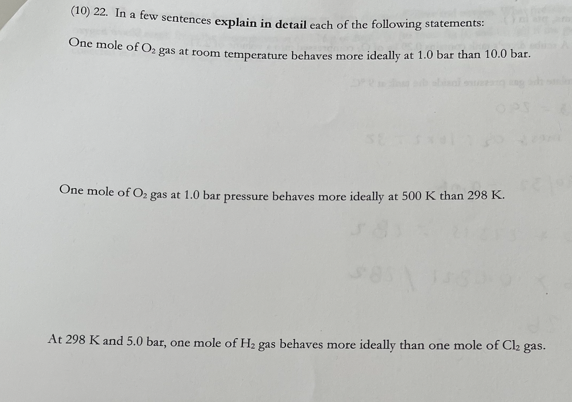 Solved (10) 22. In a few sentences explain in detail each of | Chegg.com