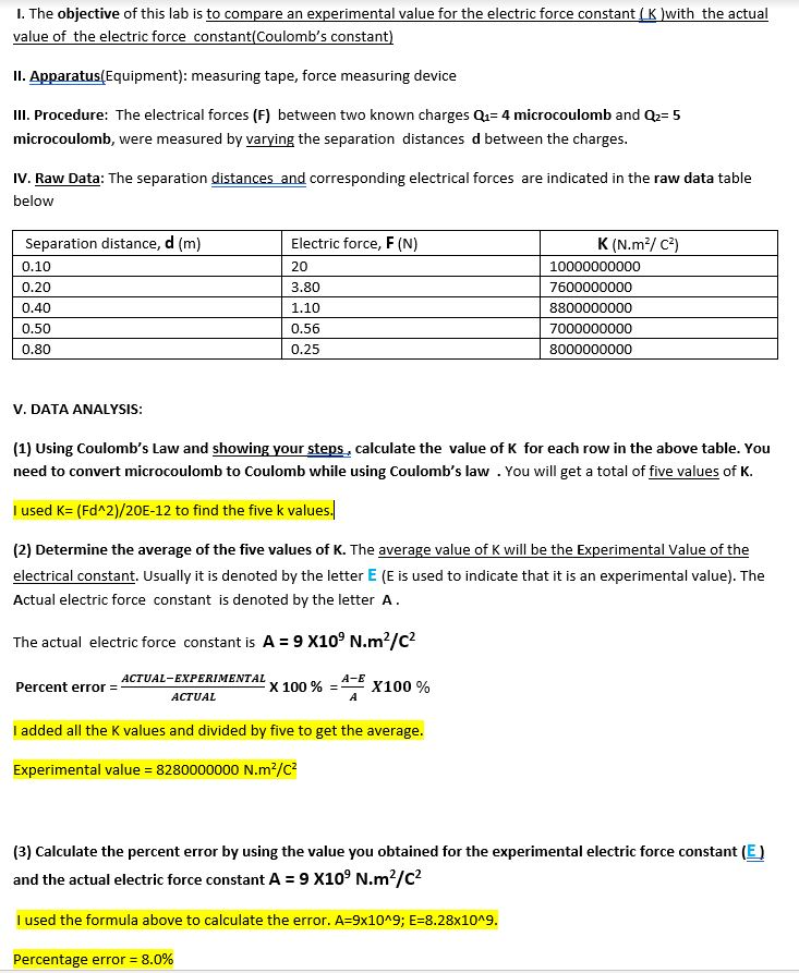 Solved The above picture is the experiment. I need help | Chegg.com