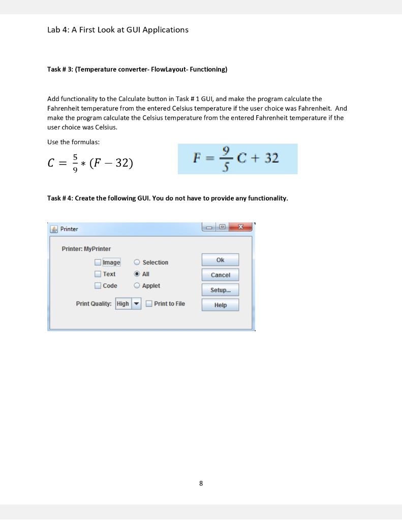 Solved Task \# 2: (Temperature converter-GridLaout) Make a | Chegg.com