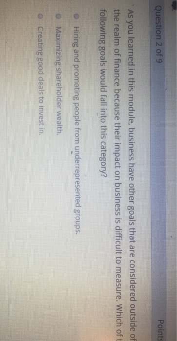 Solved As you learned in this module, business have other | Chegg.com