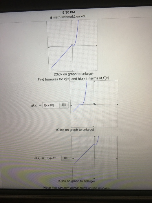 Solved 5:30 PM a math-webwork2.unl.edu (Click on graph to | Chegg.com