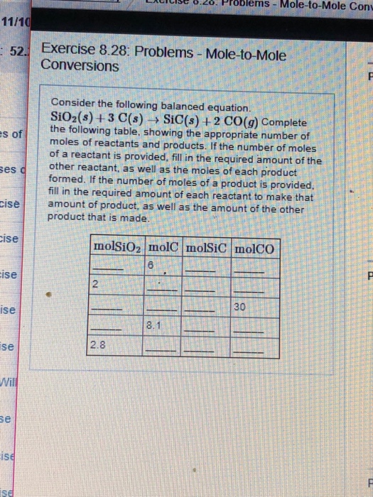 Solved Consider the following balanced equation. SiO2(s)+3 | Chegg.com