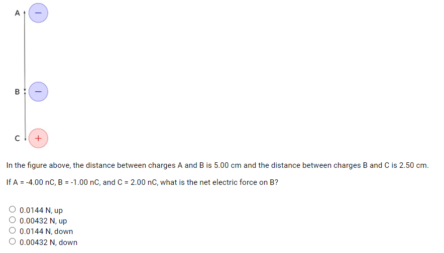 Solved A B: - C! + In the figure above, the distance between | Chegg.com