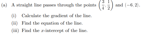 Solved (a) A straight line passes through the points (43,21) | Chegg.com