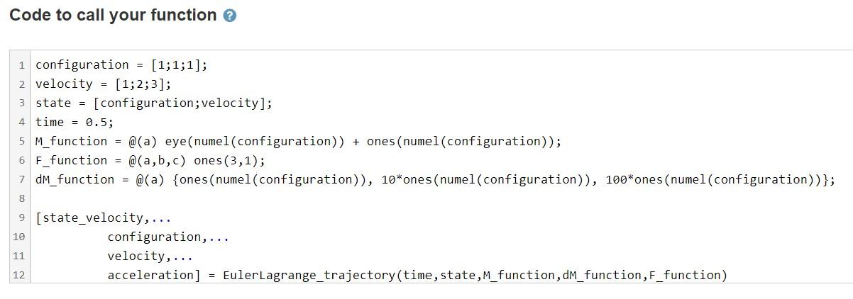 Use the acceleration output of the Euler-Lagrange | Chegg.com