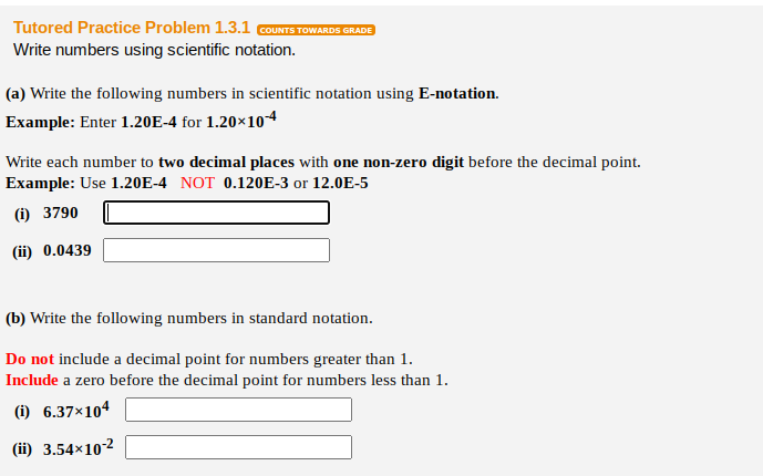 Solved Tutored Practice Problem 1.3.1 COUNTS TOWARDS GRADE | Chegg.com