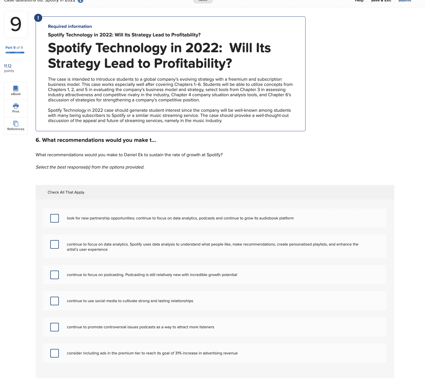 Solved Spotify Technology in 2022: Will Its Strategy Lead to | Chegg.com