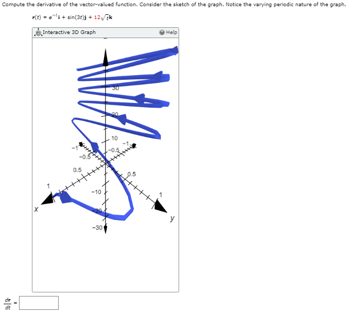 Solved Compute The Derivative Of The Vector Valued Function