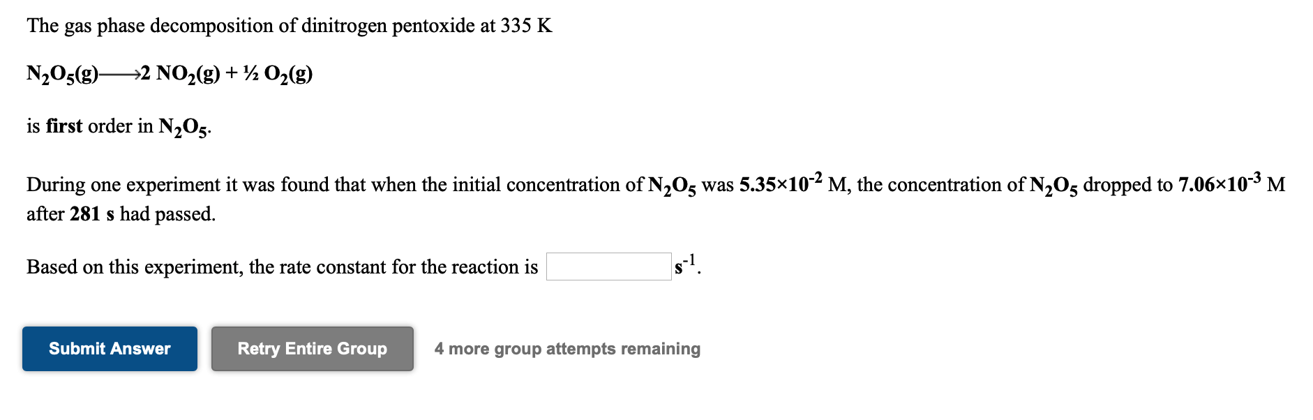 Solved The gas phase decomposition of sulfuryl chloride at | Chegg.com