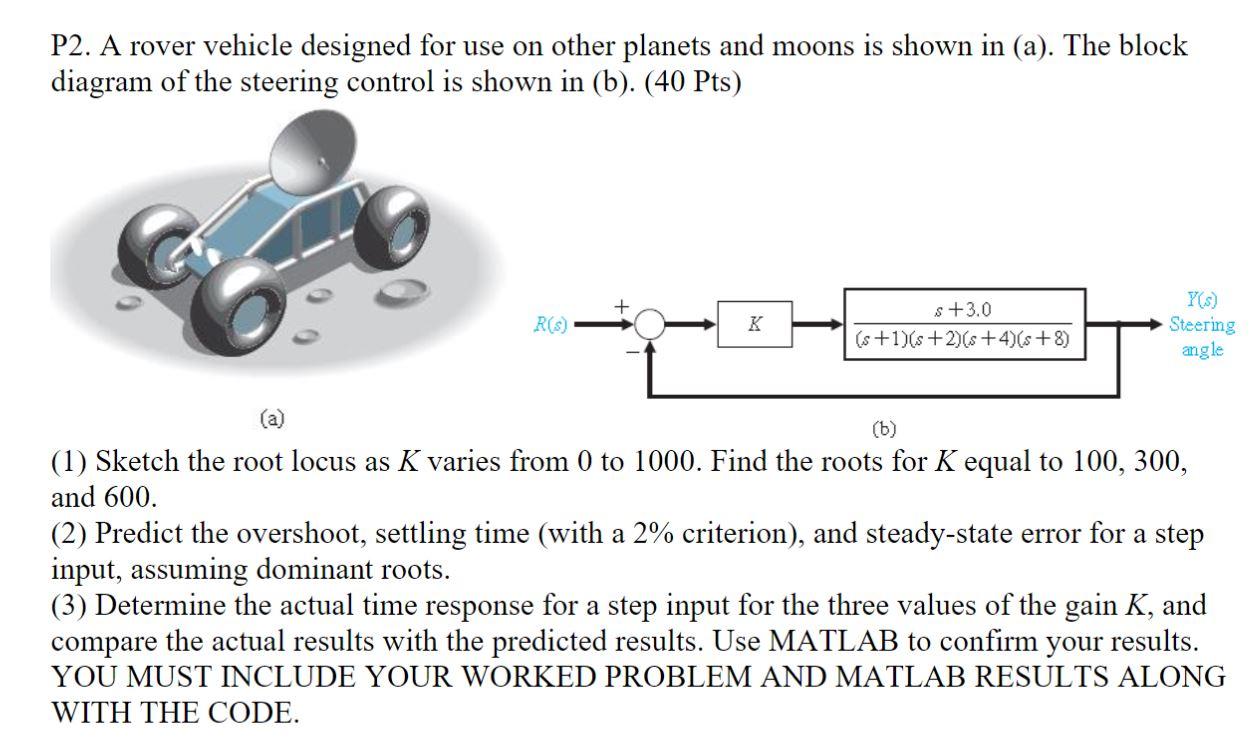 Solved P2. A rover vehicle designed for use on other planets | Chegg.com
