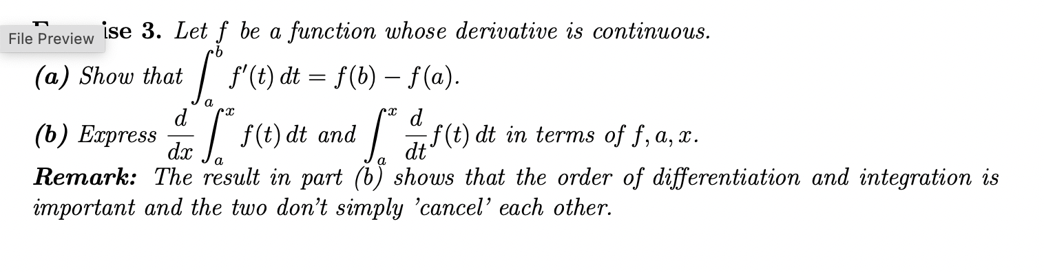 Solved File Preview ise 3. ﻿Let f ﻿be a function whose | Chegg.com