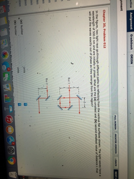 Solved In the figure, two light rays go through different | Chegg.com