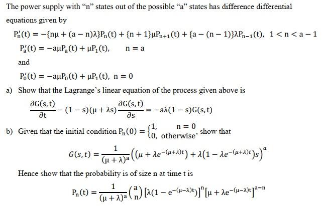 = The power supply with “n” states out of the | Chegg.com
