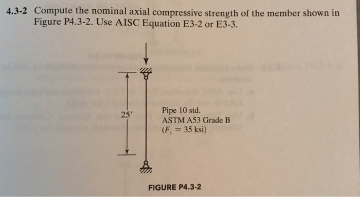 Solved 4.3-2 Compute the nominal axial compressive strength | Chegg.com