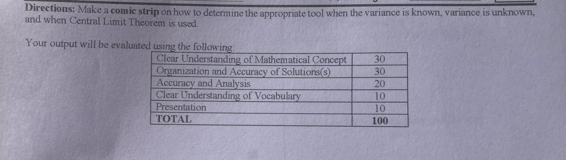 Solved Directions: Make a comic strip on how to determine | Chegg.com