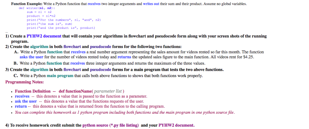 Solved Function Example: Write a Python function that | Chegg.com