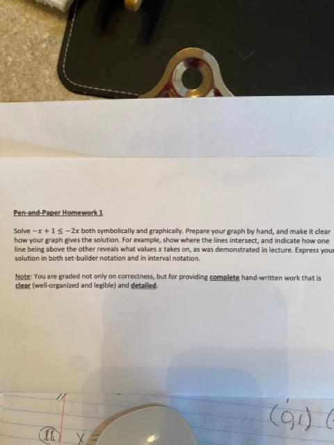 Solved Pen-and-Paper Hemework 1 Solvan −x+1≤−2x both | Chegg.com