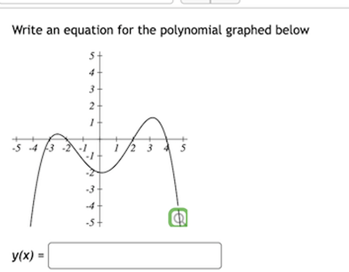 Solved Write an equation for the polynomial graphed | Chegg.com