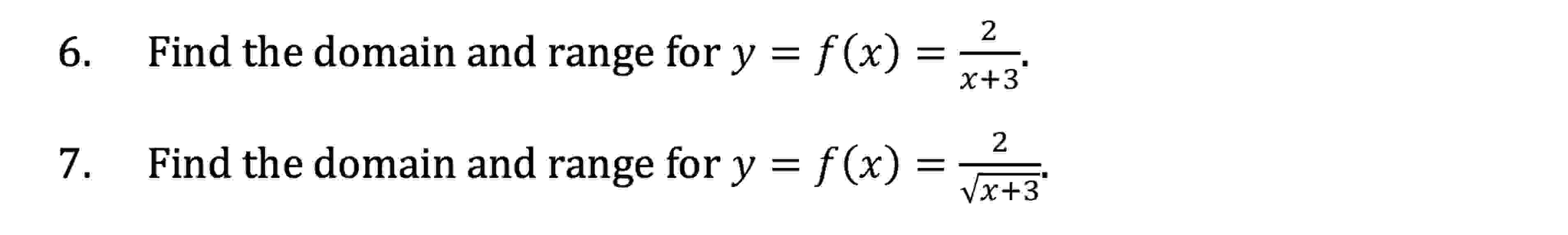 Solved please answer both questions Find the domain and | Chegg.com