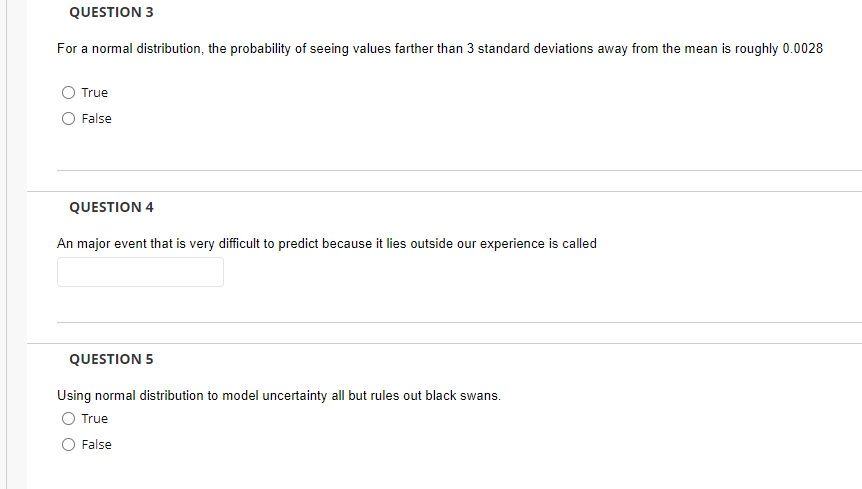 Solved QUESTION 3 For a normal distribution, the probability | Chegg.com