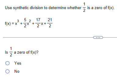 Solved Use synthetic division to determine whether 21 is a | Chegg.com