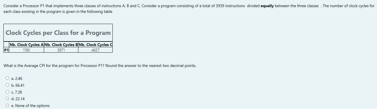 Solved Consider a Processor P1 ﻿that implements three | Chegg.com