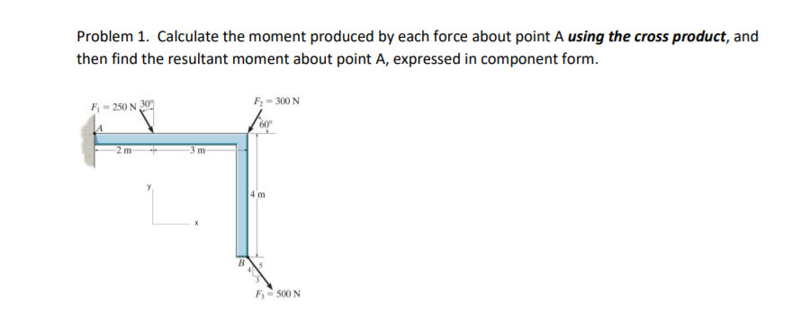 Solved Problem 1. Calculate the moment produced by each | Chegg.com