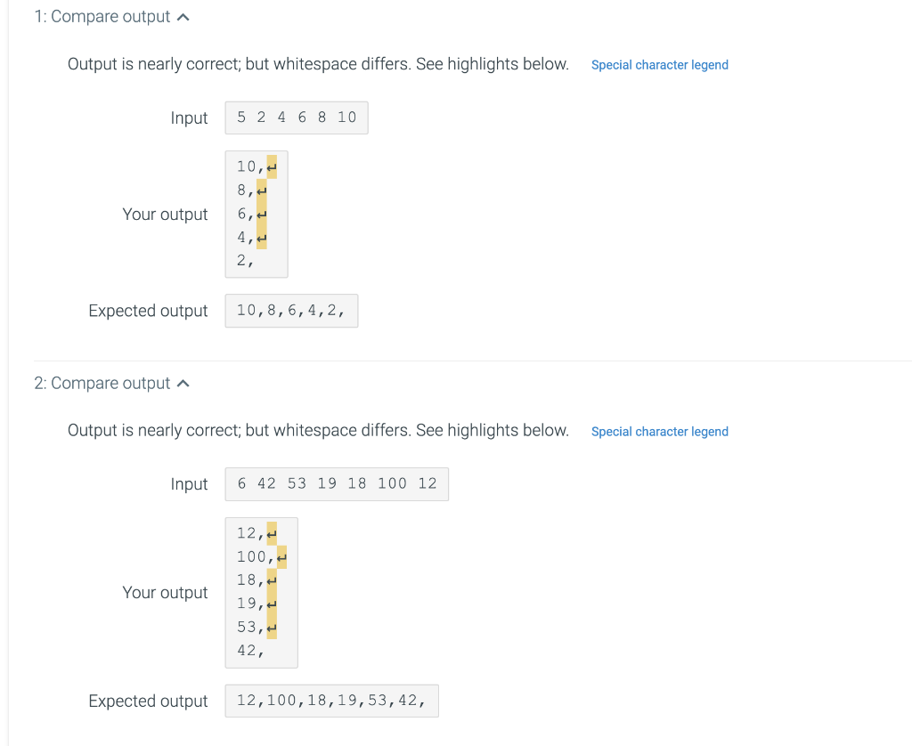 Solved 1 Compare Output Output Is Nearly Correct But